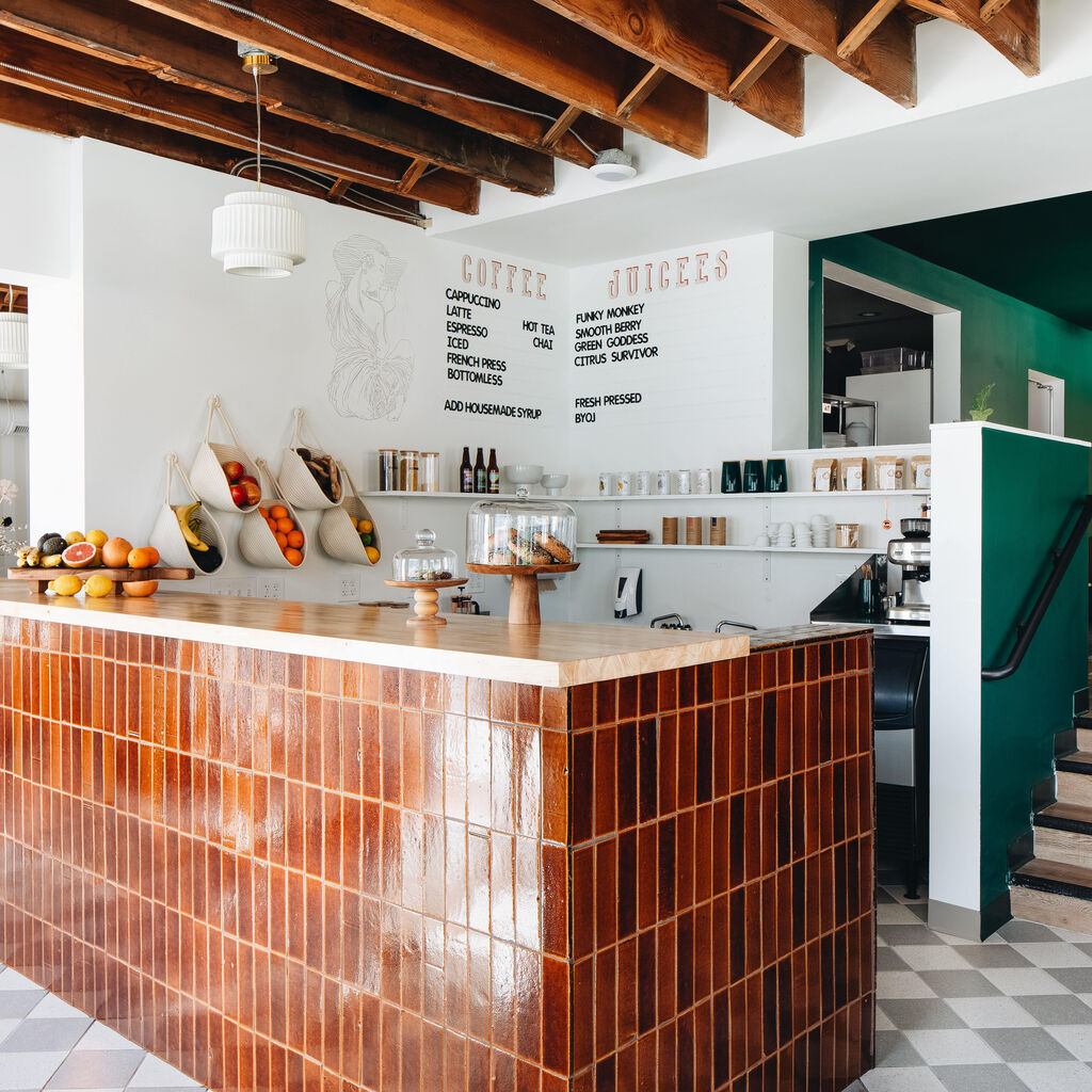 Project Spotlight: Gaia House Cafe by Sara Sherman… | Fireclay Tile