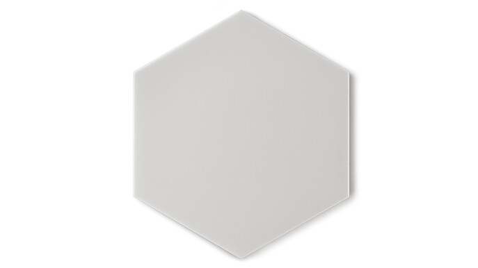 Quick Ship - 8" Hexagon - Cloud Cover Satin | Quick… | Fireclay Tile
