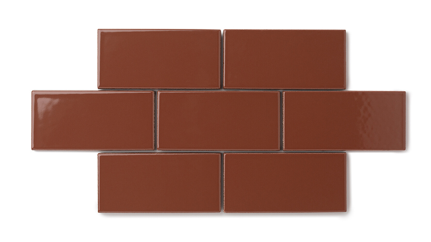Red Iron Oxide Gloss | Natural Press Ceramic Tile | Fireclay Tile