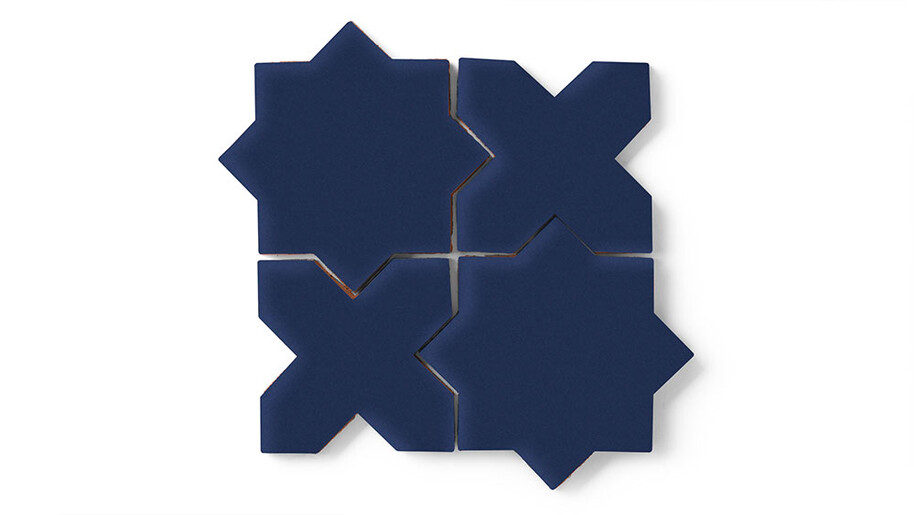 Tile - Specialty Field - Star & Cross (Large) | Blue… | Fireclay Tile