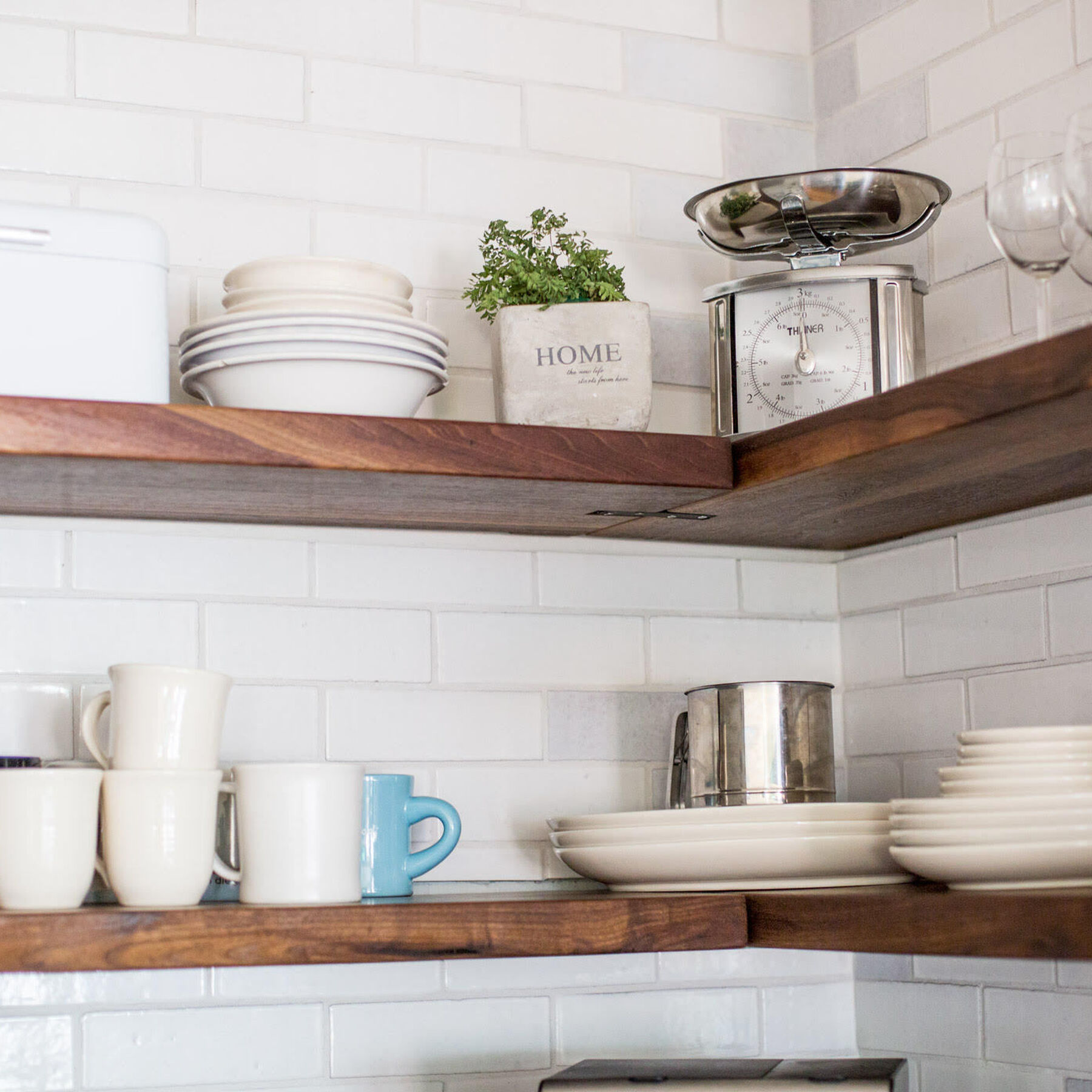 Rustic White Brick Kitchen Backsplash | Fireclay Tile