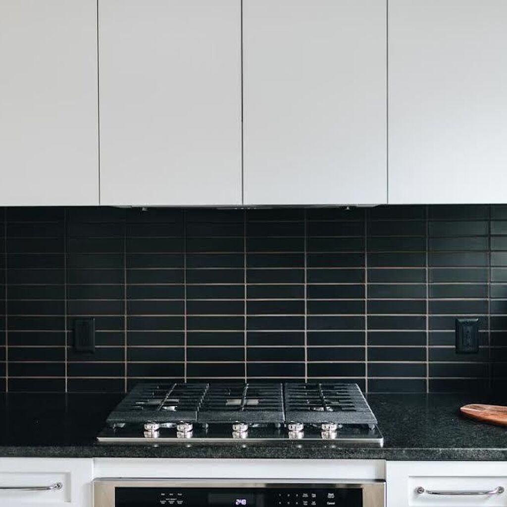 Matte Black Kitchen Backsplash | Fireclay Tile