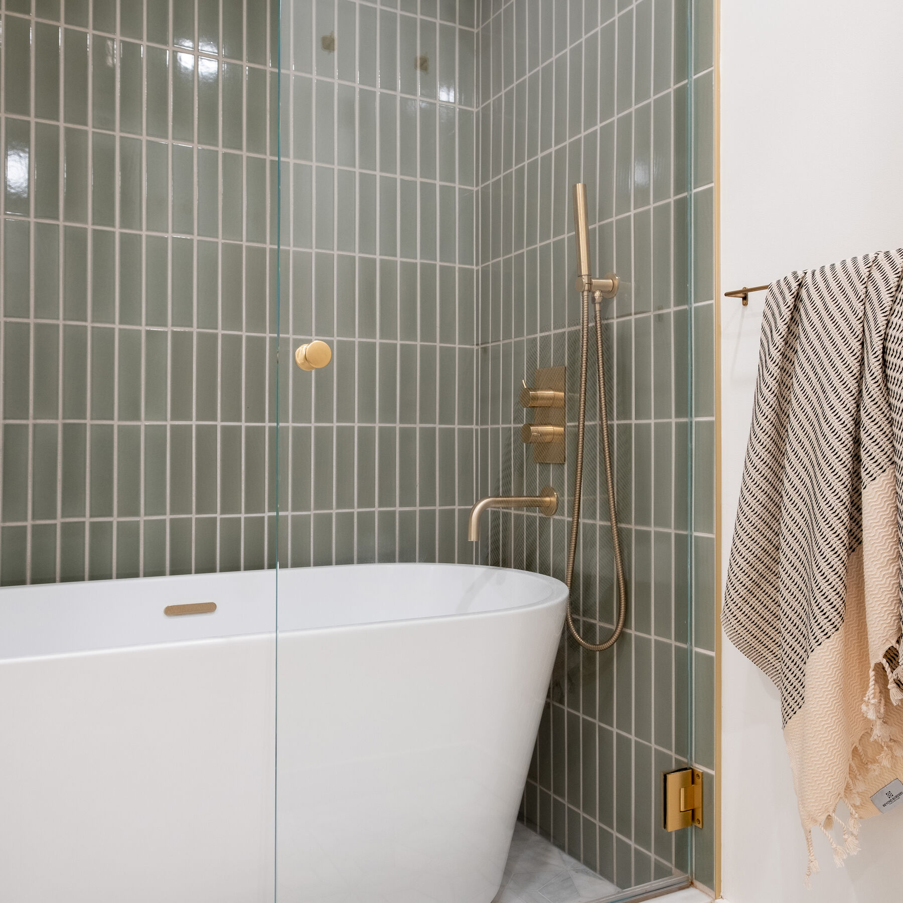 Soothing Rosemary Primary Bathroom | Fireclay Tile