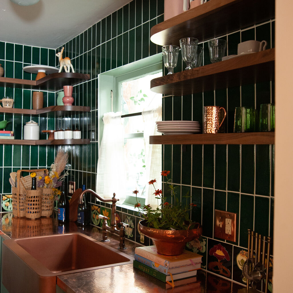 Claire Thomas: Bramble Cottage Evergreen Kitchen | Fireclay Tile