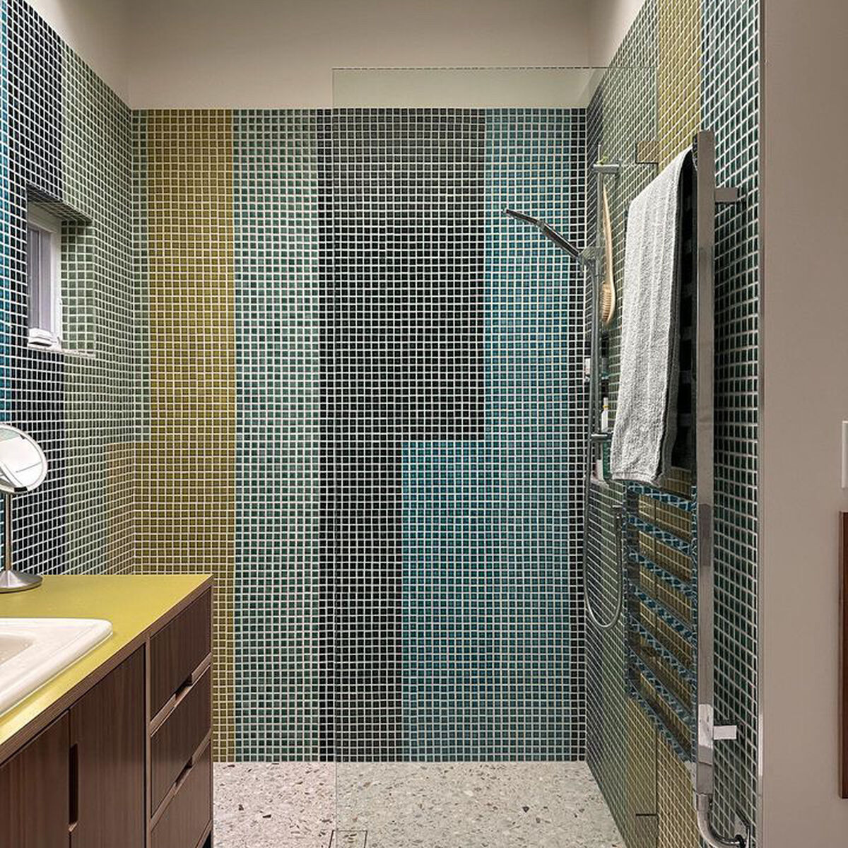 Midcentury Modern Mosaic Tile Bathroom | Fireclay Tile