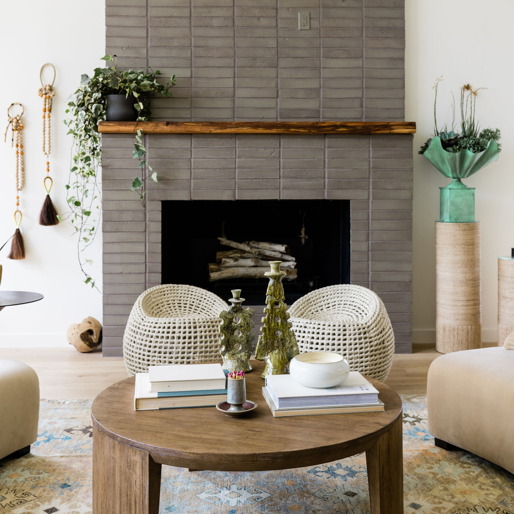 Kim Wolfe: Organic Modern Wind River Fireplace | Fireclay Tile