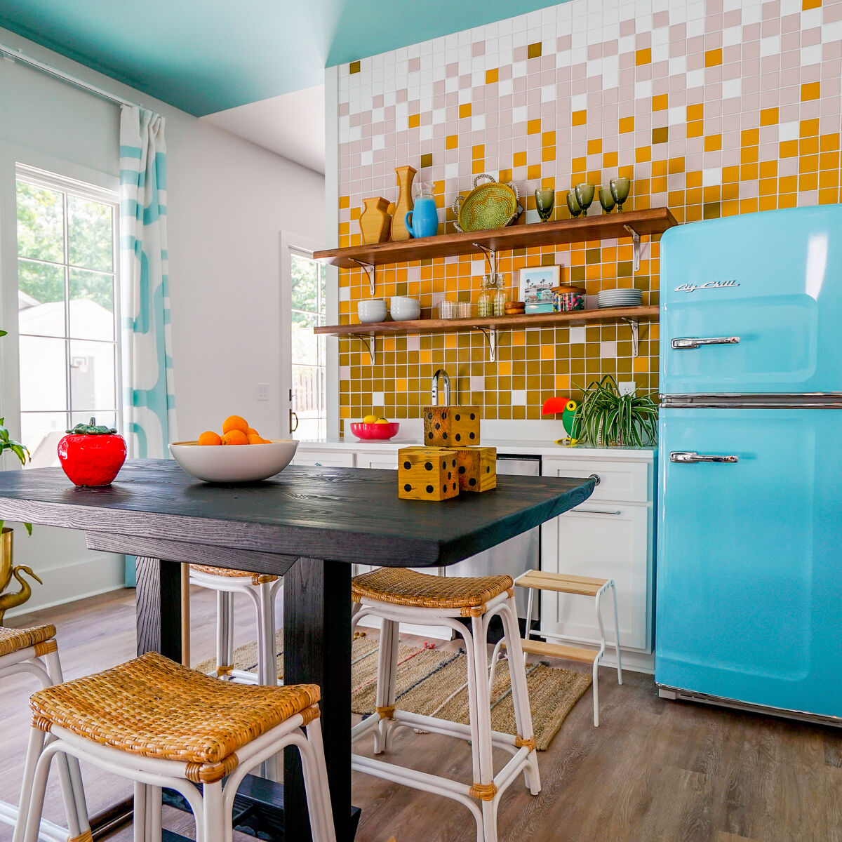 Artfully Designed: Colorful 3x3 Mosaic Backsplash | Fireclay Tile