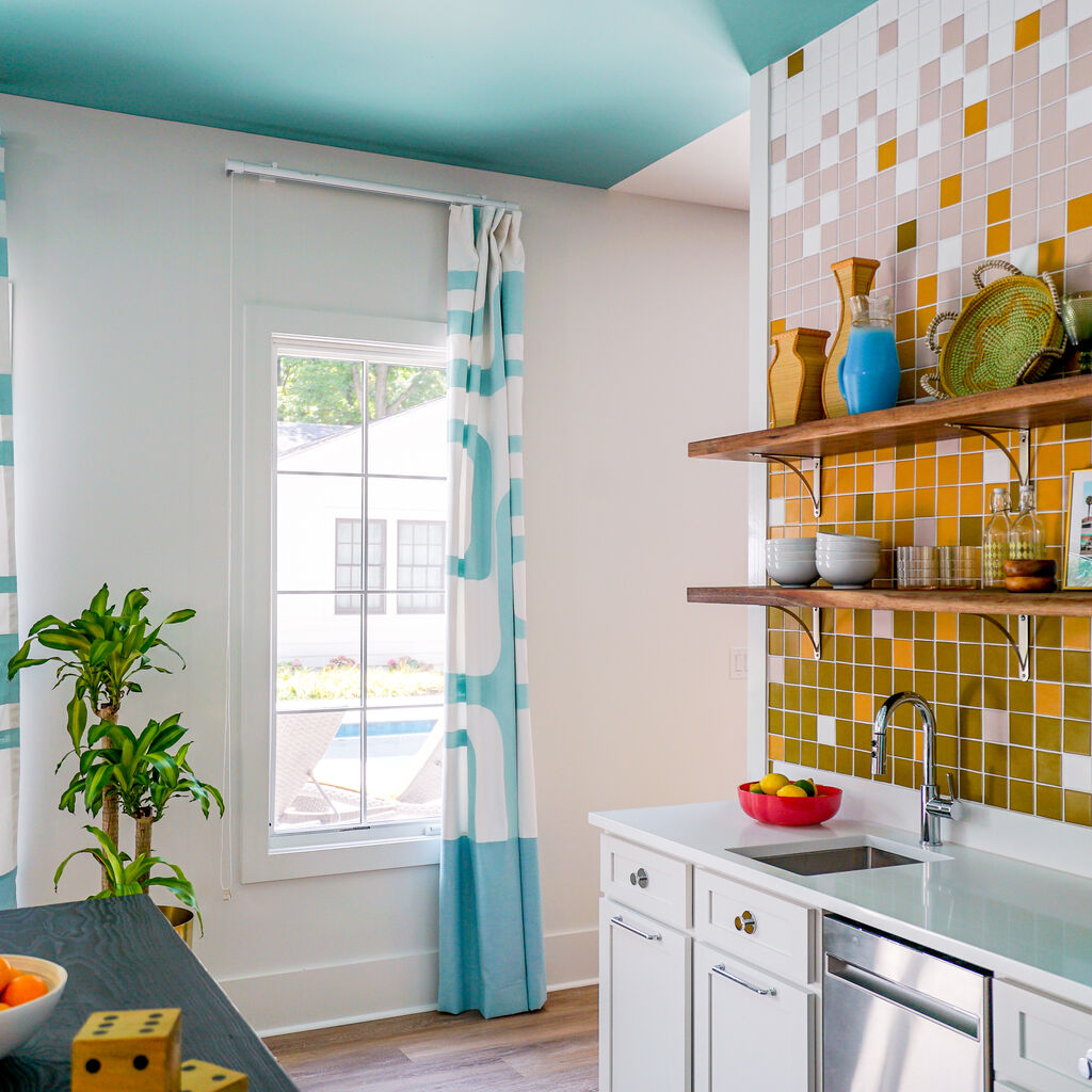 Artfully Designed: Colorful 3x3 Mosaic Backsplash | Fireclay Tile
