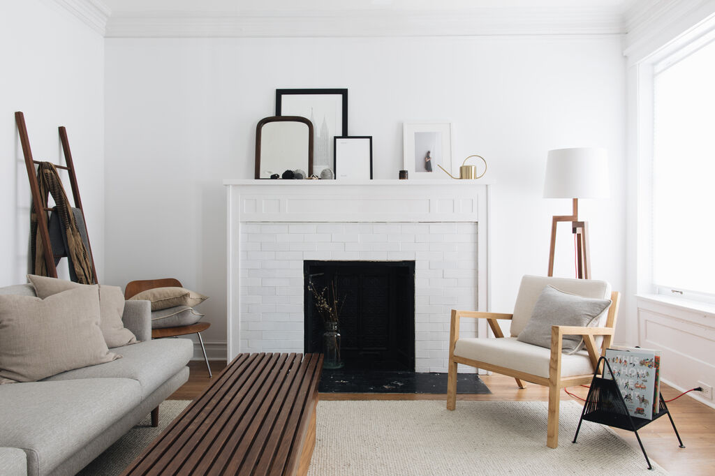 A Fireplace White as Snow | Fireclay Tile