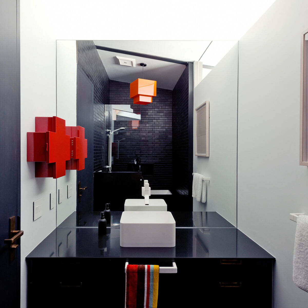 Dramatic and Modern Bathroom | Fireclay Tile