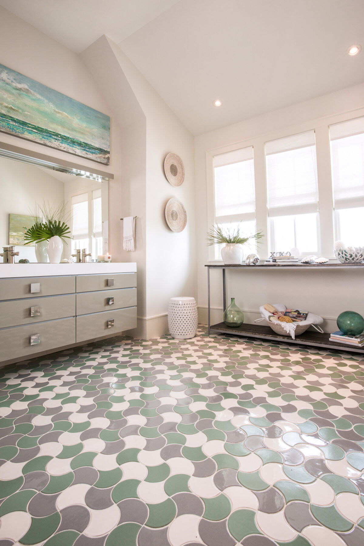 Ogee Drop Bathroom Floor Tile | Fireclay Tile