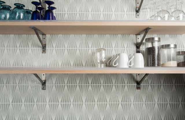 Contemporary Handpainted Coffee Bar | Fireclay Tile