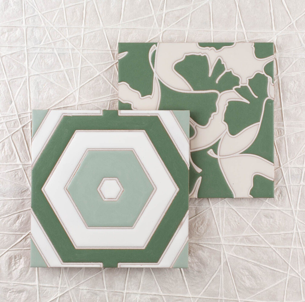 Tortoise Shell | Handpainted | Fireclay Tile