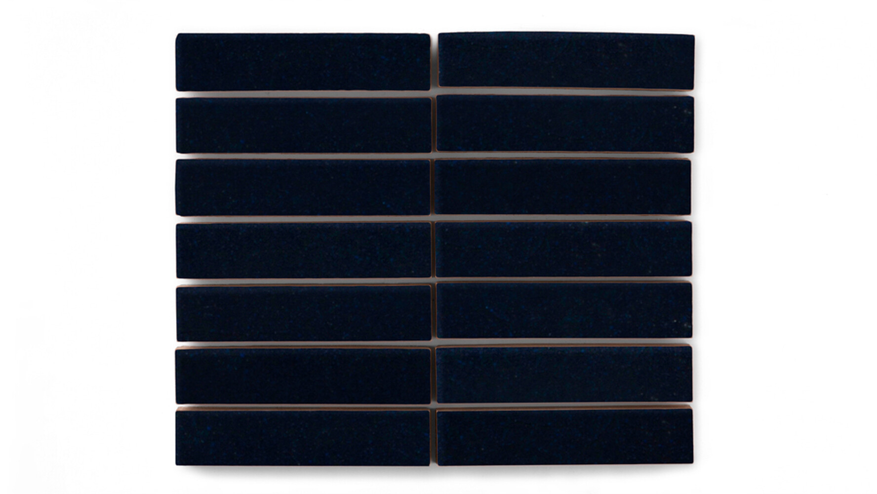 Tile - Mosaic Sheeted - Straight Set (1 x 4) | Navy… | Fireclay Tile